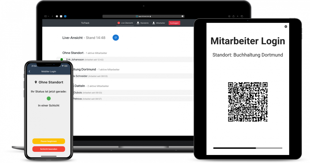 TicTrack – Arbeitszeiterfassung